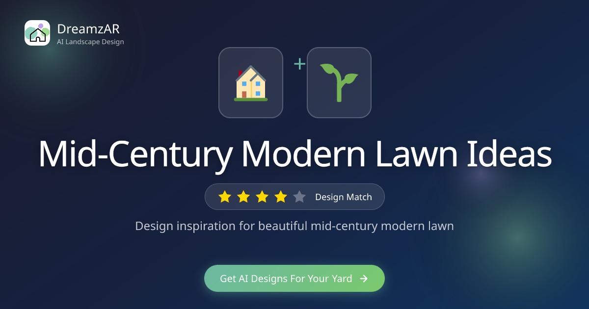 Mid-Century Modern Lawn Ideas - Design Inspiration | DreamzAR | DreamzAR